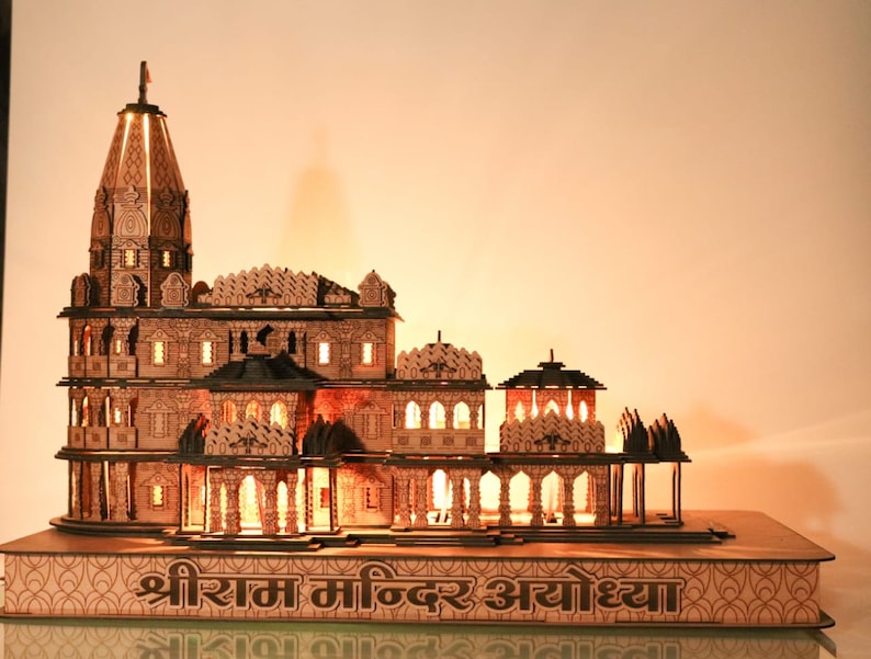 Shri Ram Mandir 14x24inch Laser Cut Files SVG DXF & CDR - Etsy