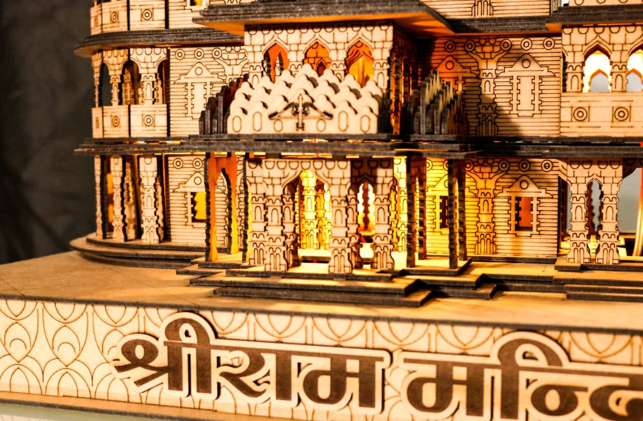 Shri Ram Mandir 14x24inch Laser Cut Files SVG DXF & CDR - Etsy