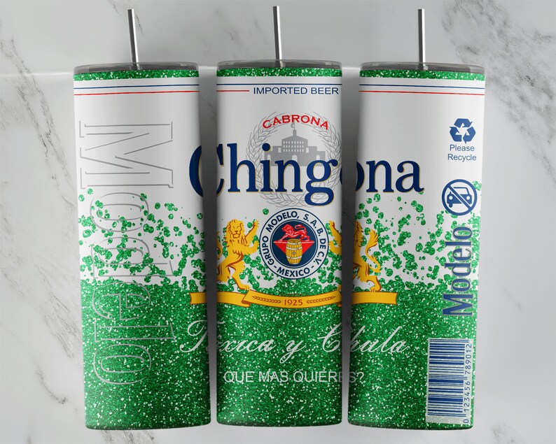 Chingona Glitter Tumbler Design Bundle, for 20oz Skinny Cups ...