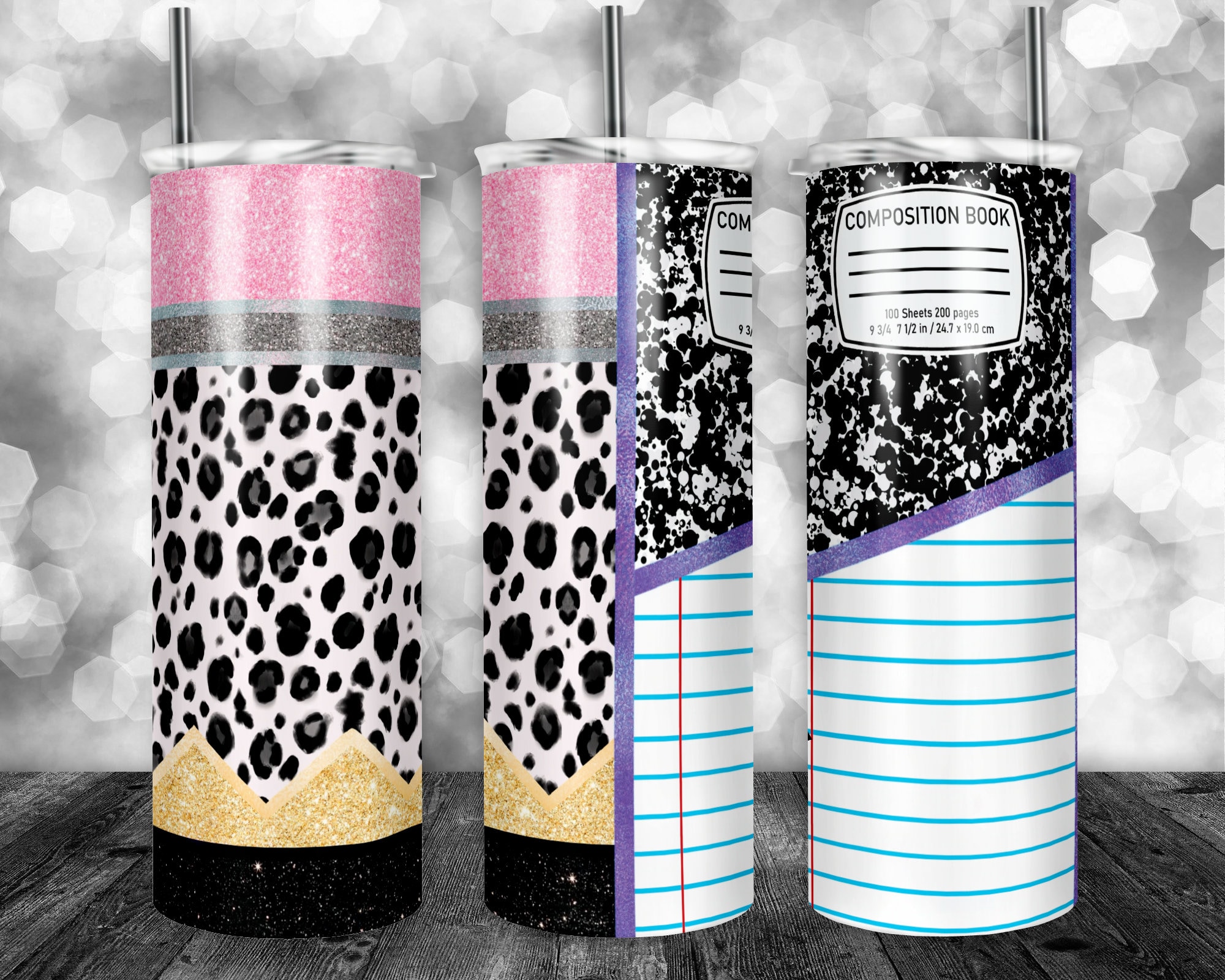 School 20oz Tumbler Design, Sublimation Wrap, PNG Image to Sublimate ...