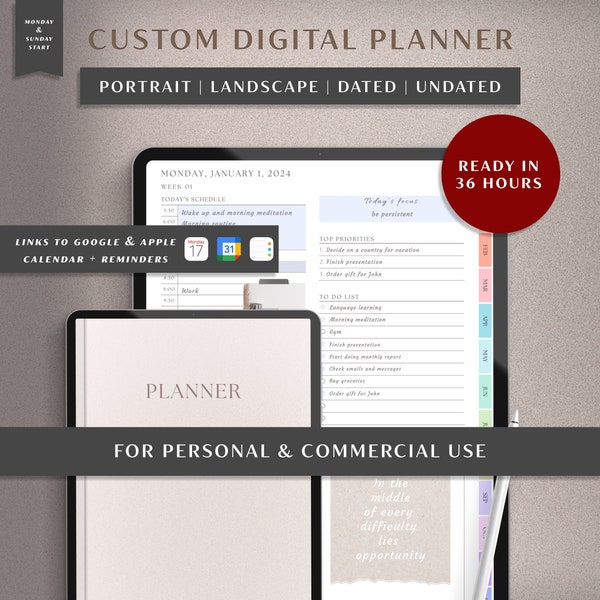 Custom Planner - Etsy