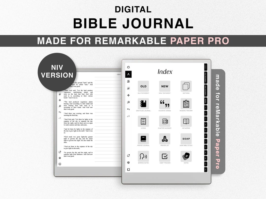 Bible Journal for Remarkable Paper Pro, Study Bible NIV, New ...