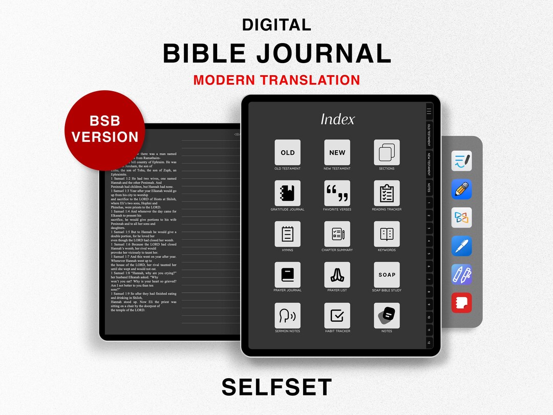 Digital Bible Journal, Study Bible, Berean Standard Journaling Bible ...