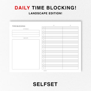 Printable Timebox Planner, Time Blocking, to Do List, Brain Dump ...