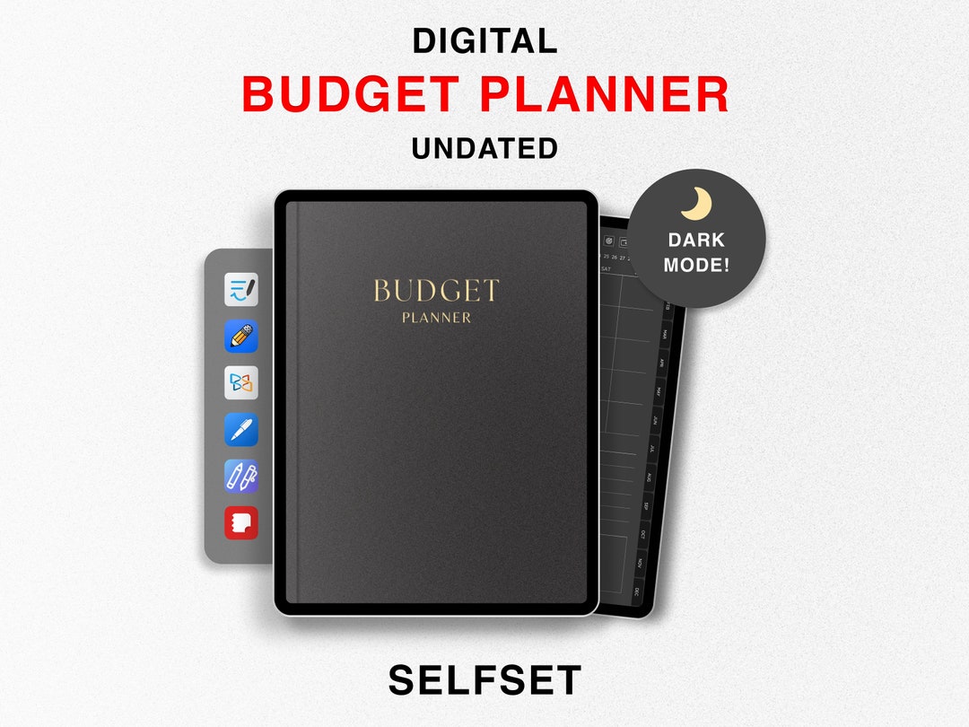 Digital Budget Planner, Finance Tracker, Finance Planner, Dark Budget ...