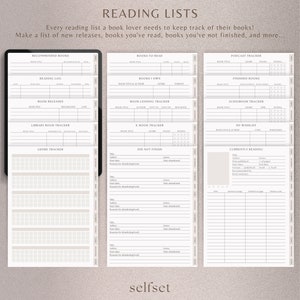 Digital Reading Journal, Book Review & Library Tracker for Goodnotes ...