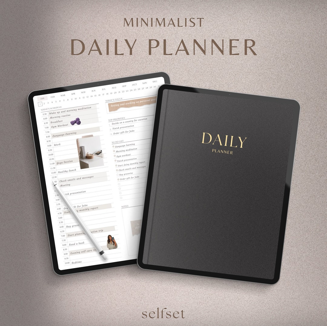 Digital Daily Planner, Portrait Digital Planner, to Do List, Daily ...