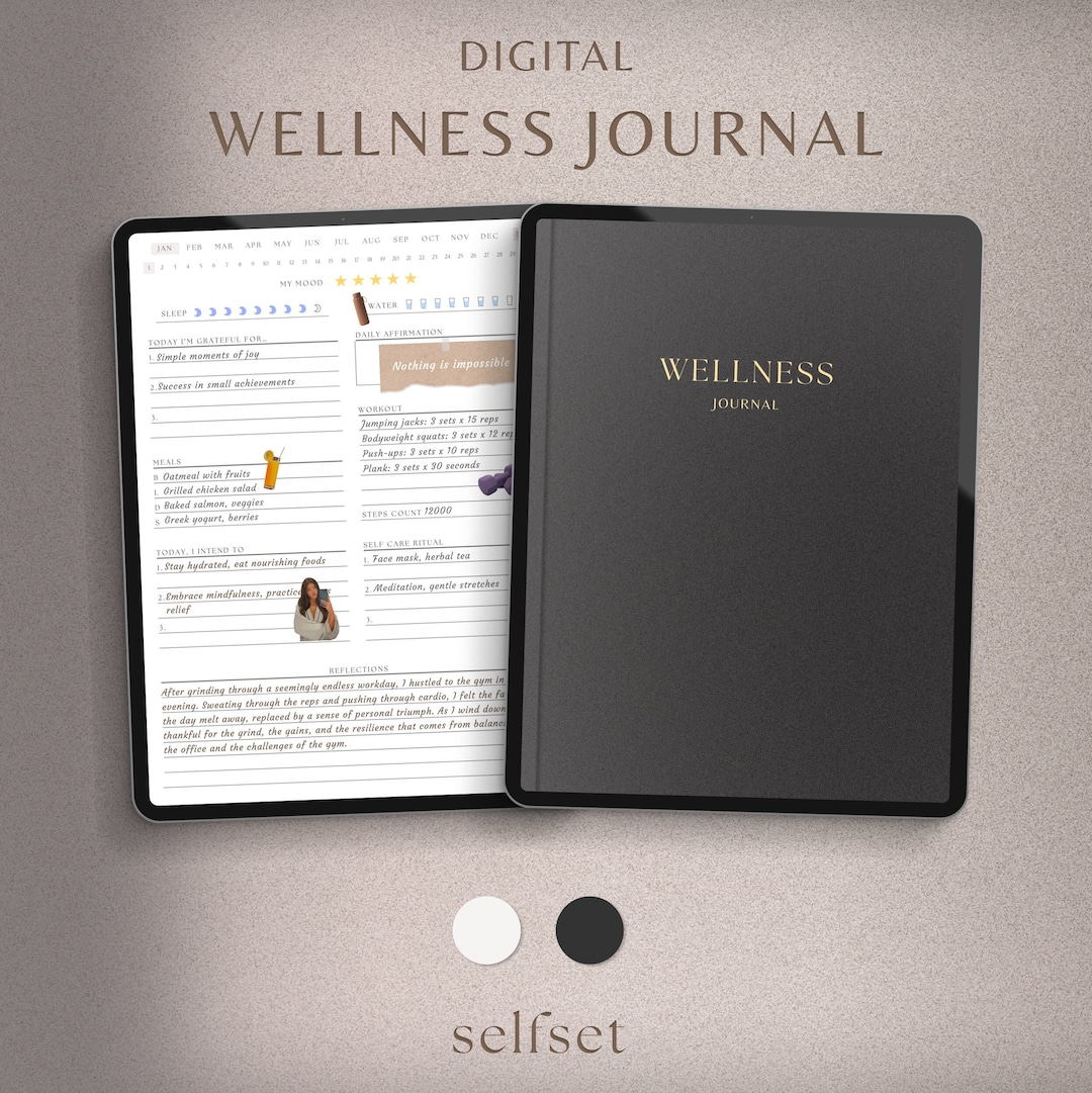 Wellness Journal, Daily Journal, Digital Journal, Goodnotes Journal ...
