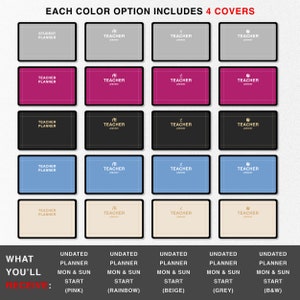 Undated Digital Teacher Planner, Undated Lesson Planner, Academic ...