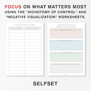 Printable Stoic Journal, Focus Journal, Control Emotions, Mindfulness ...