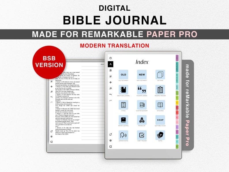 Bible Journal for Remarkable Paper Pro, Study Bible BSB, Berean ...