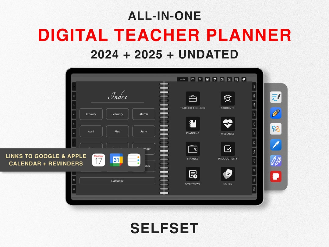 2024 2025 Digital Teacher Planner Undated Lesson Planner, Academic ...