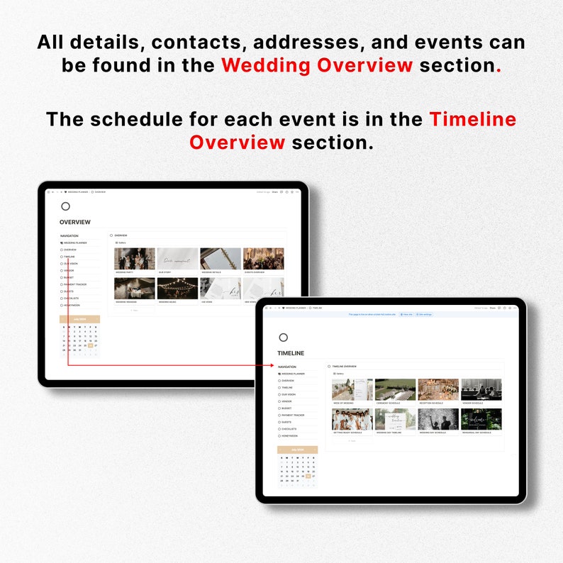 Wedding Planner Notion Template, Ultimate Wedding Bundle for Notion ...