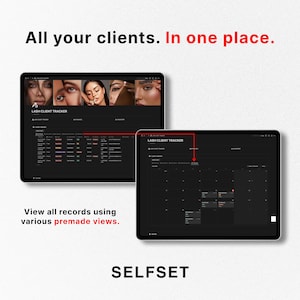 Lash Client Tracker | Notion Template | Lash Client Record Book | Client Planner for Notion ...