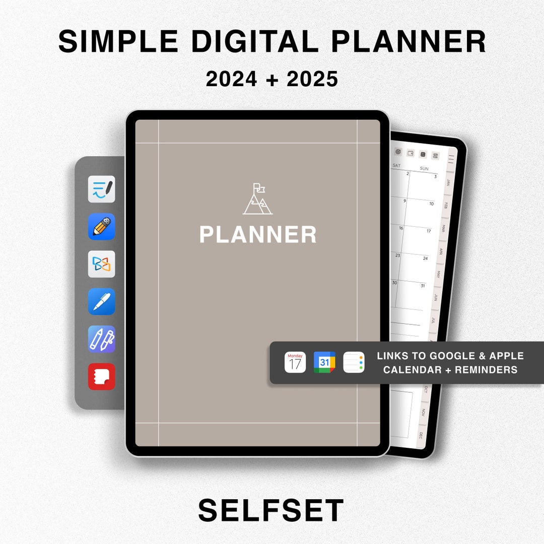 2024 2025 Simple Digital Planner iPad Planner Daily, Weekly & Monthly ...