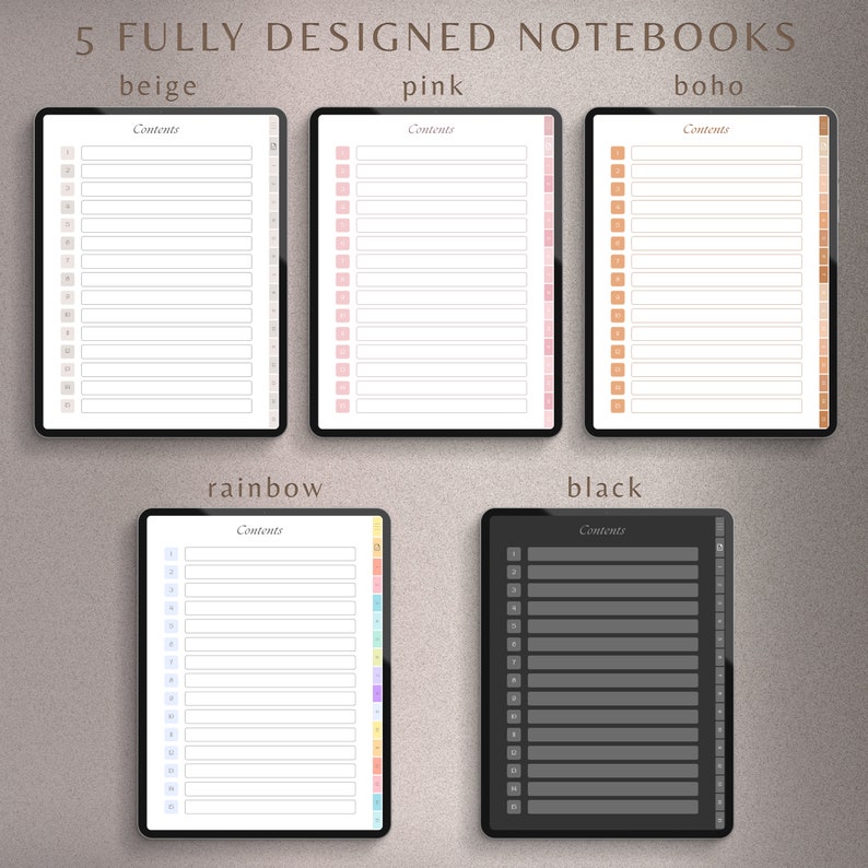 Digital Notebook | Goodnotes Notebook, Student Notebook, iPad Notebook ...