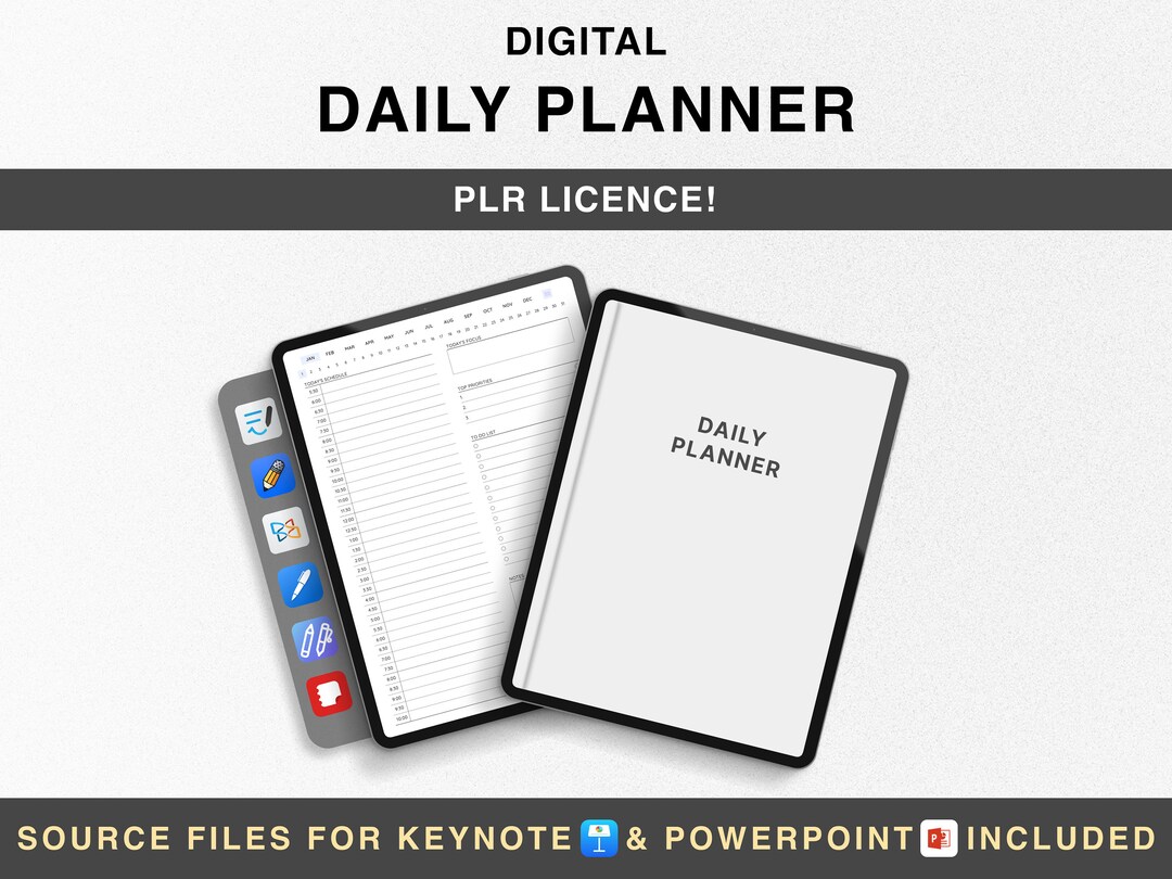 PLR Digital Daily Planner, Private Label, Resell Rights, PLR Goodnotes ...