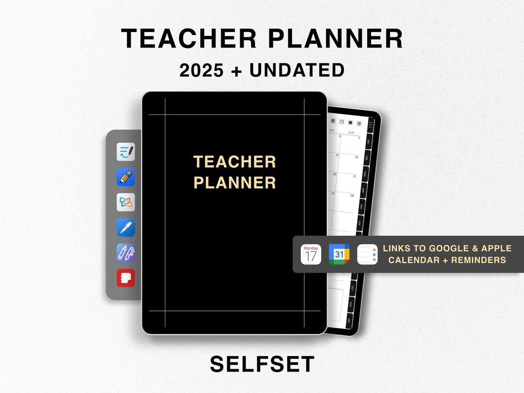 2025 Digital Teacher Planner, Dated + Undated Lesson Planner, Academic ...