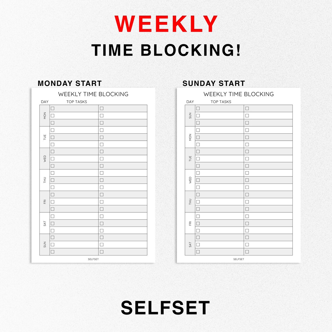 Printable Timebox Planner, Time Blocking, to Do List, Brain Dump ...