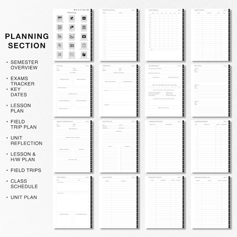 2026 Teacher Planner for Remarkable Paper Pro, Templates for Remarkable ...