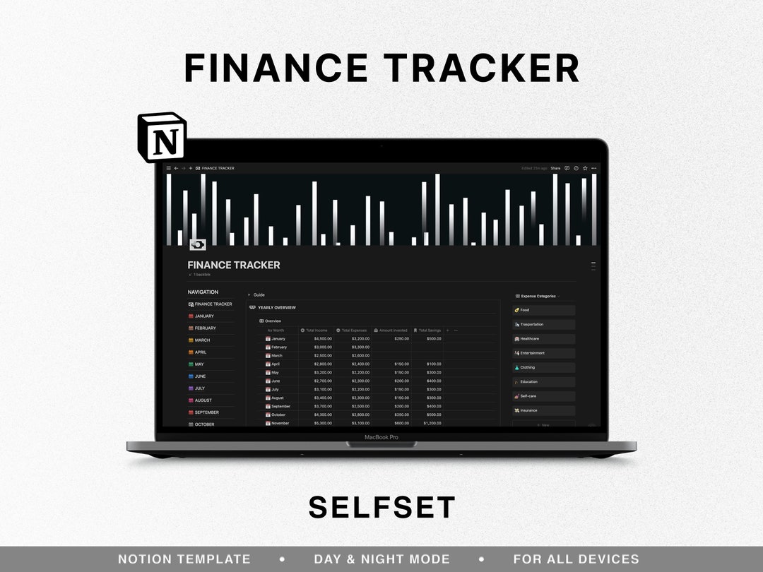 Notion Finance Tracker, Budget Tracker, Income and Expense Tracker ...