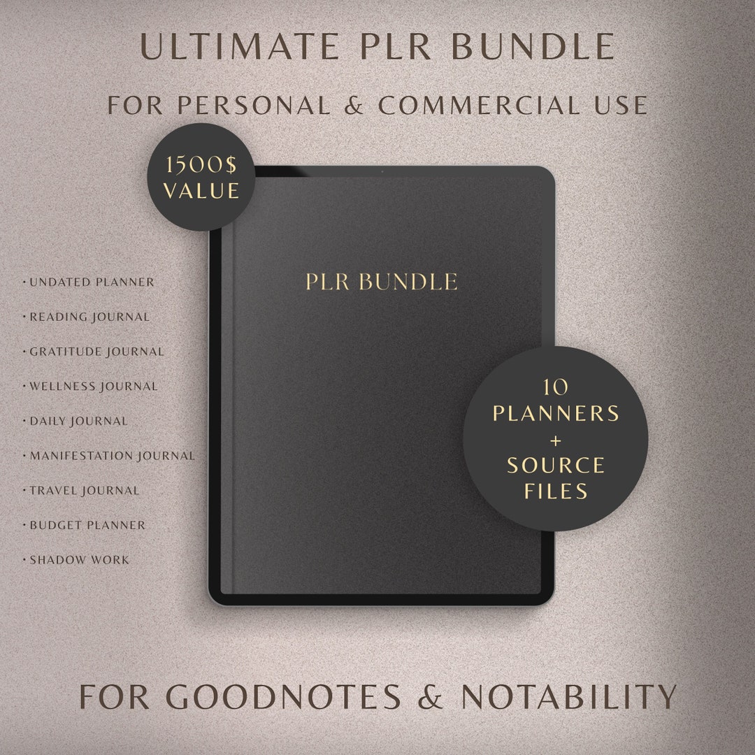 PLR Digital Planner Templates for Goodnotes PLR Digital Bundle Master ...