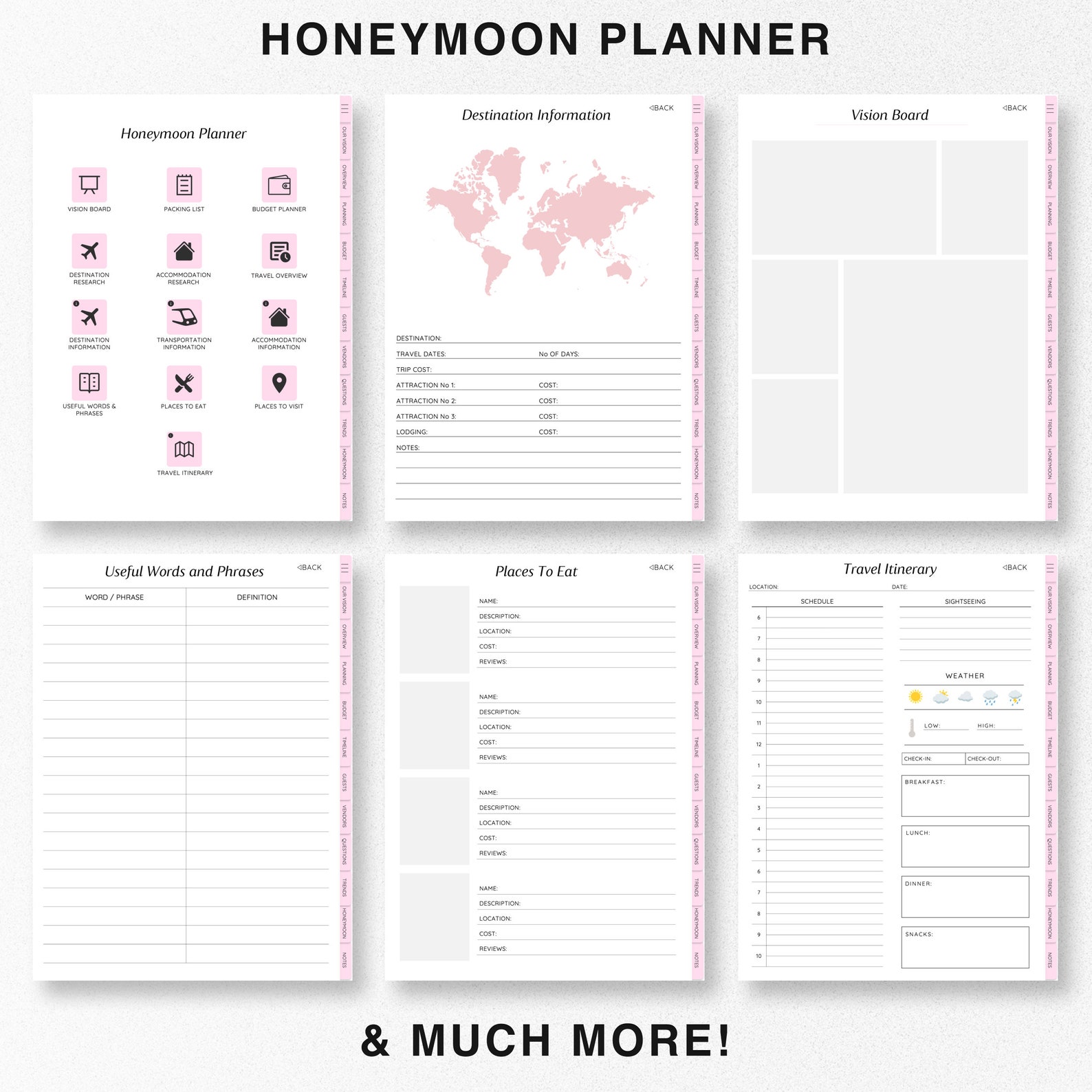 GOODNOTES Wedding Planner, Digital Wedding Template , Checklist ...