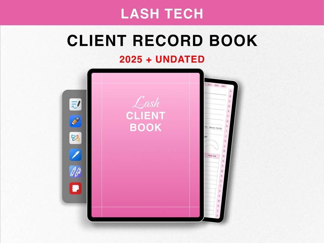 Digital Client Record Book 2025 for Goodnotes, 2025 + Undated Client ...