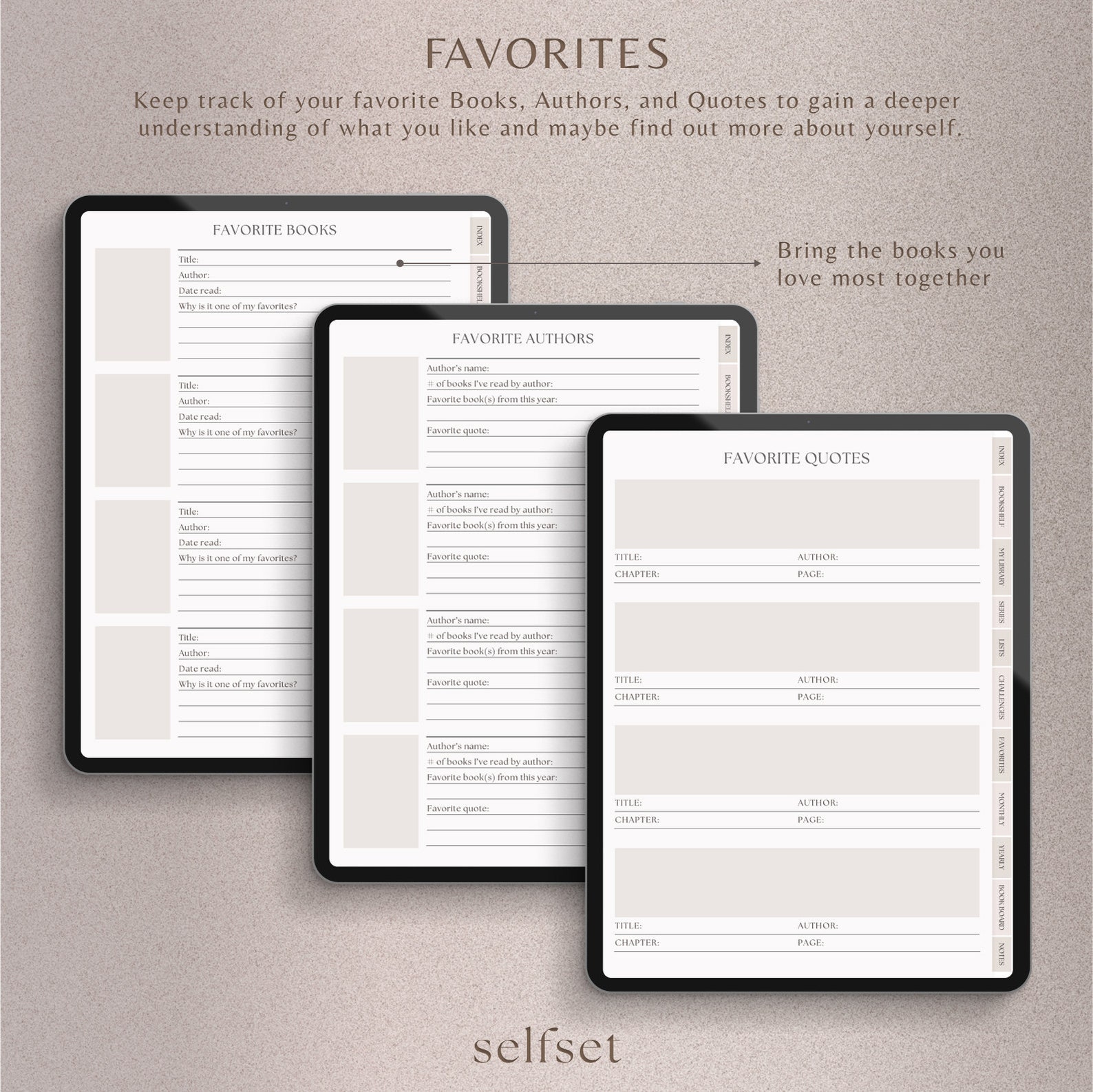 Digital Reading Journal, Book Review & Library Tracker for Goodnotes ...