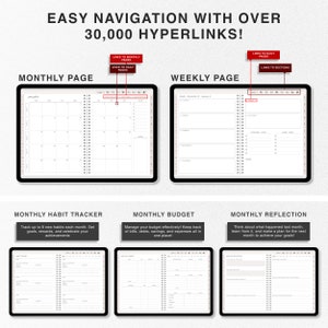 2024 2025 Student Planner & Undated, Digital Goodnotes Planner ...