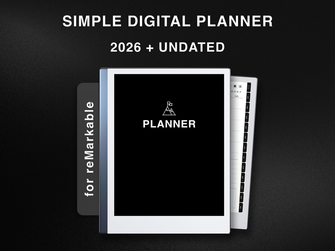 2026 Simple Digital Planner for Remarkable 2, Undated Planner ...