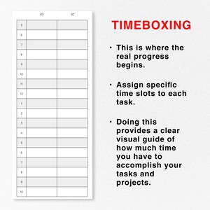 Printable Timebox Planner, Time Blocking, to Do List, Brain Dump ...