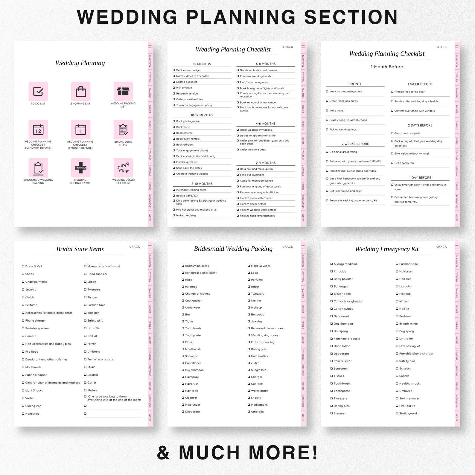 GOODNOTES Wedding Planner, Digital Wedding Template , Checklist ...