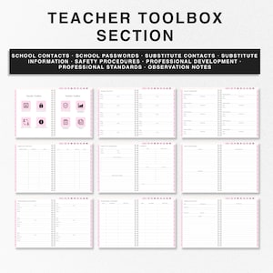 Undated Digital Teacher Planner, Undated Lesson Planner, Academic ...
