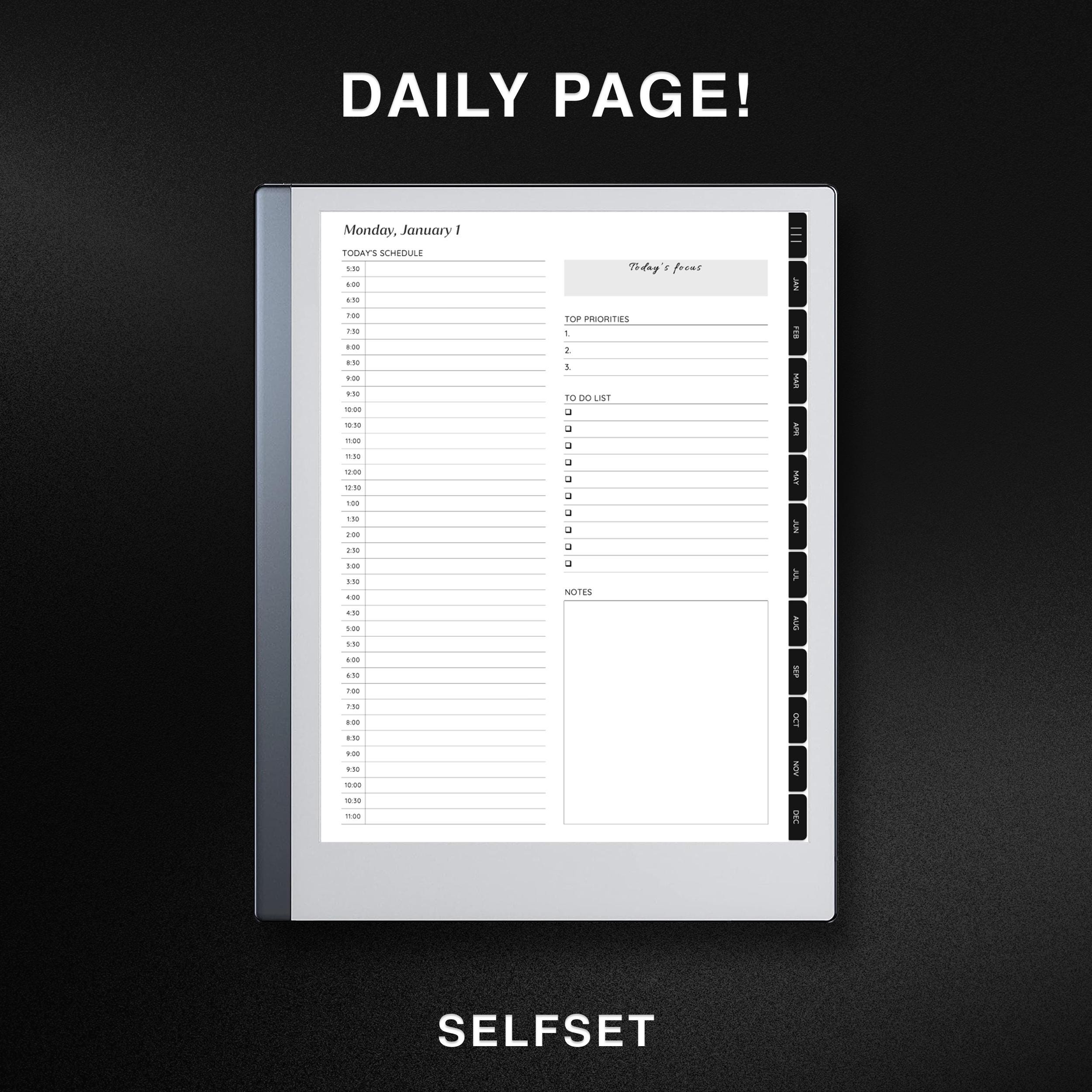 2026 Simple Digital Planner for Remarkable 2, Undated Planner ...