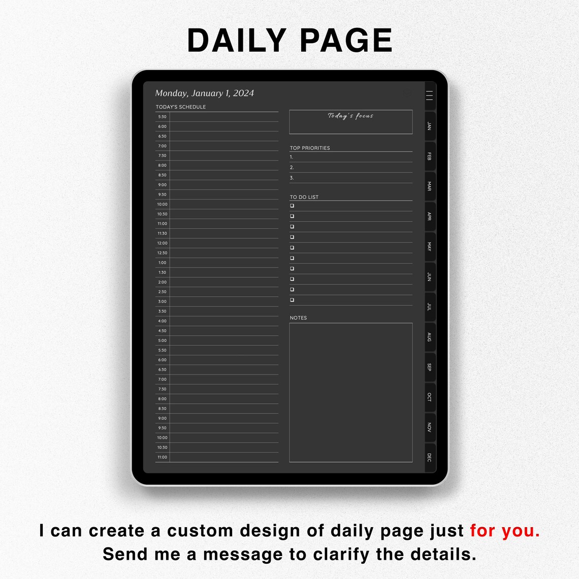 Undated Digital Teacher Planner, Dark Mode Lesson Planner, Academic ...