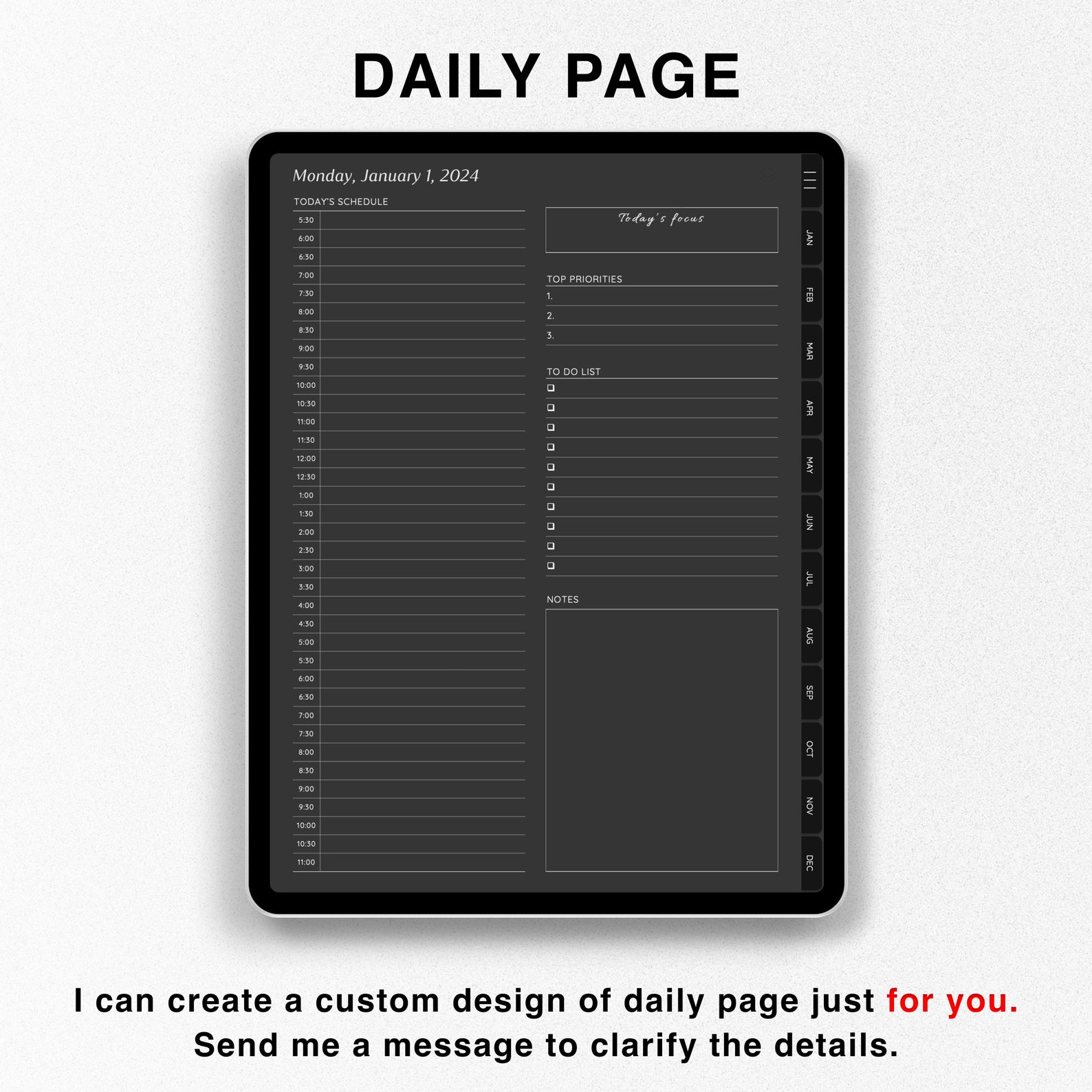 Undated Digital Teacher Planner, Dark Mode Lesson Planner, Academic ...