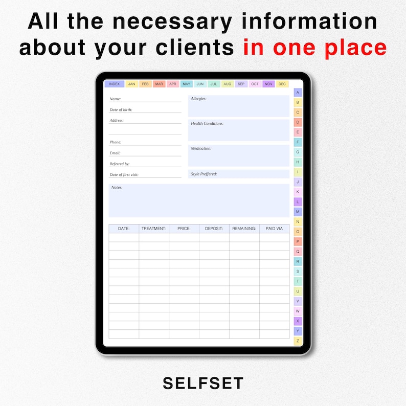 Digital Client Record Book 2026 for Goodnotes, 2026 + Undated Client ...