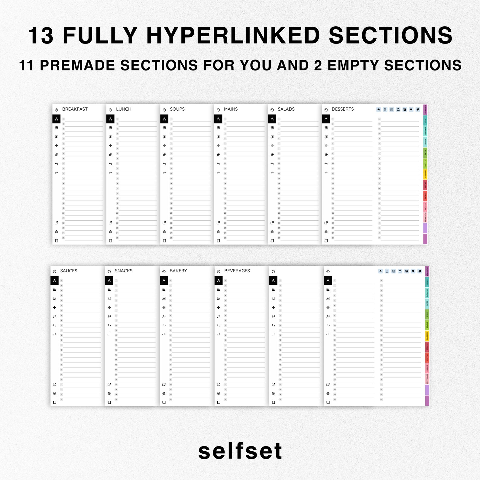 Recipe Book for Remarkable Paper Pro, Color Recipe Journal, Recipe ...
