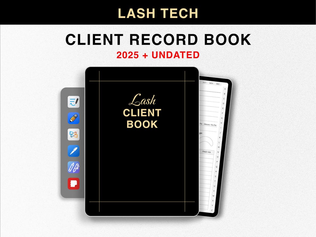 Digital Client Record Book 2025 for Goodnotes, 2025 + Undated Client ...