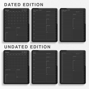 2024 2025 Digital Teacher Planner, Dark Mode Dated Undated Lesson ...