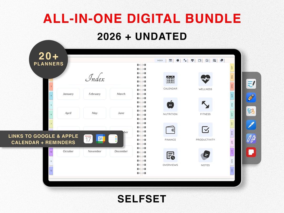 The Ultimate Digital Bundle, 2026 + Undated Planners, Life Planner ...
