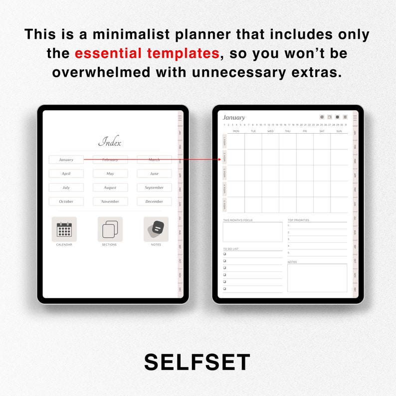 Digital Planner | iPad Planner | Goodnotes Planner | Minimalist Planner ...
