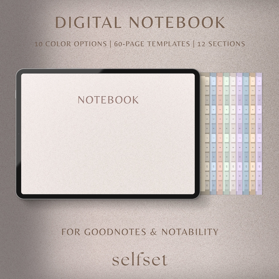 Digital Notebook | Goodnotes Notebook, Student Notebook, iPad Notebook ...