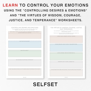 Printable Stoic Journal, Focus Journal, Control Emotions, Mindfulness ...