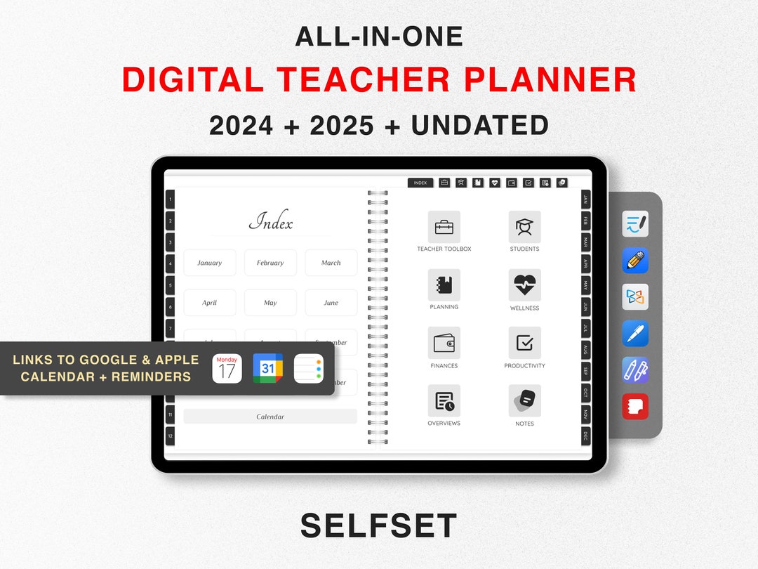 2024 2025 Digital Teacher Planner Undated Lesson Planner, Academic ...