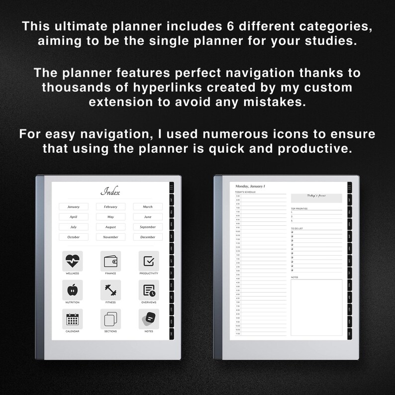 ALL-IN-ONE Bundle for Remarkable 2, 2026 + Undated, Templates for ...