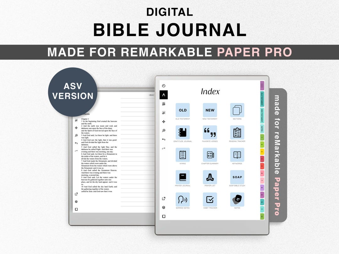 Bible Journal for Remarkable Paper Pro, Study Bible ASV, American ...