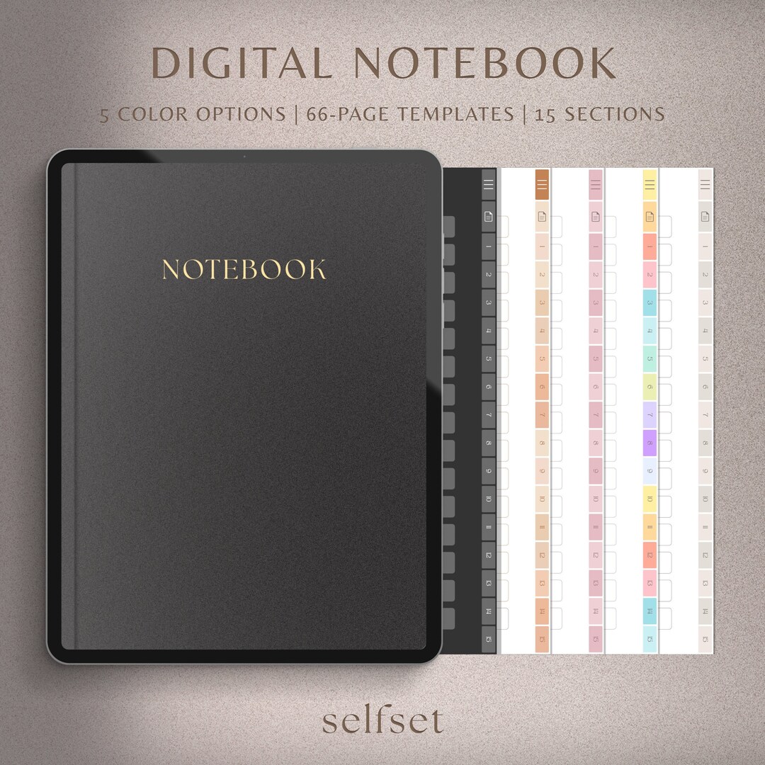 Digital Notebook Goodnotes Notebook, Student Notebook, iPad Notebook ...