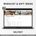 Notion Digital Wishlist, Notion Template, Gift Tracker, Purchase ...
